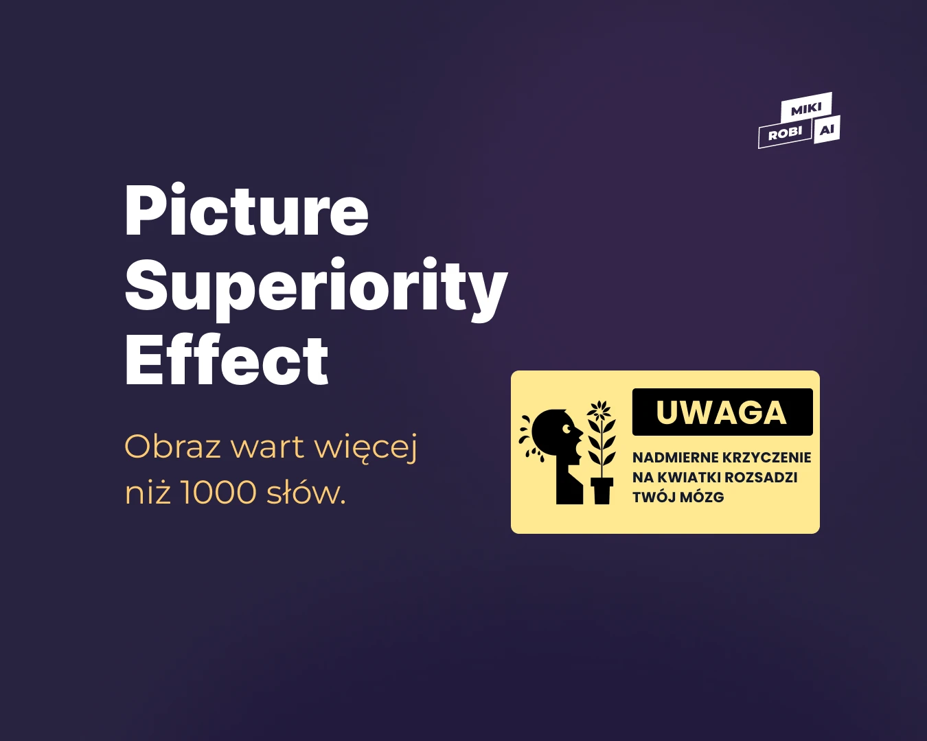 Picture Superiority Effect - Jak obraz wzbogaca tekst | MikiRobi.ai